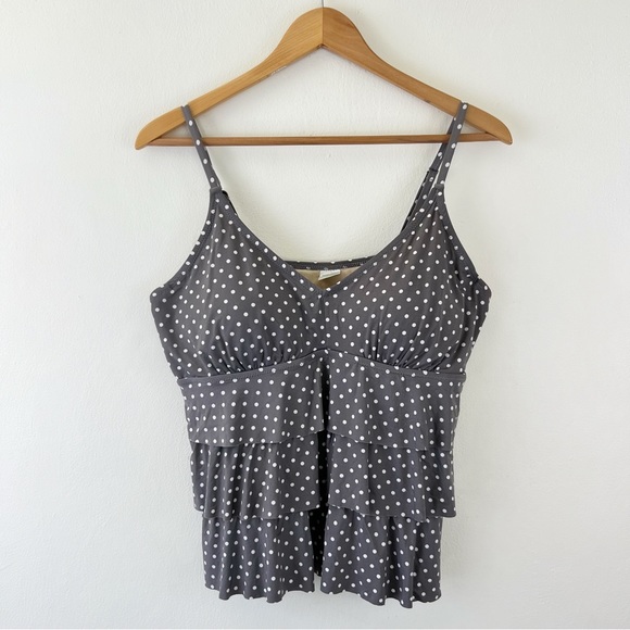 Garnet Hill Swim Garnet Hill Swim Polka Dotted Ruffle Padded Top 4